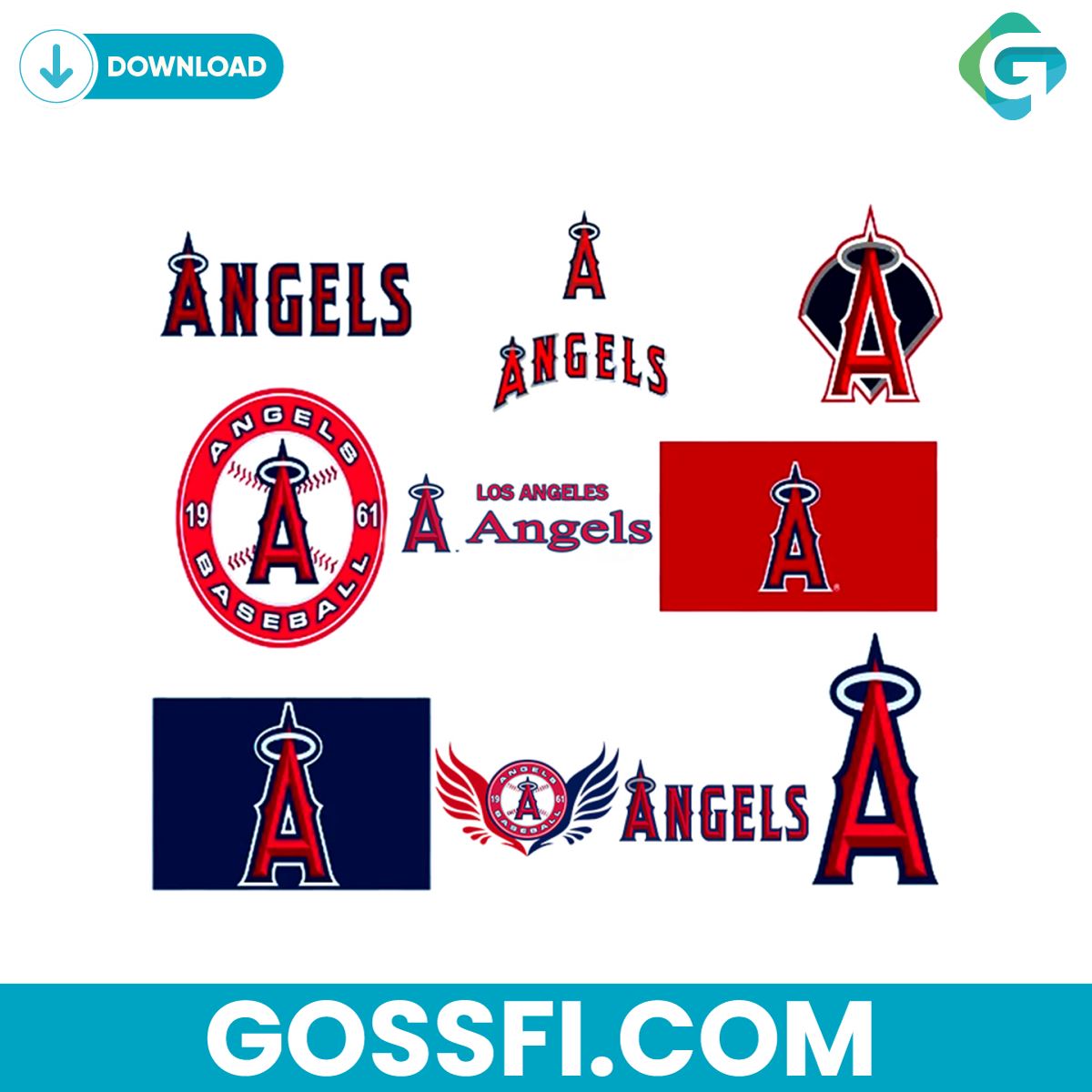 Los Angeles Angels Files SVG Files Bundle - Gossfi.com